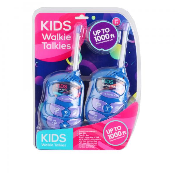 Mini Walkie Talkies Azul Set/2 Blister 5A+ (444156) | Toys Mayoreo